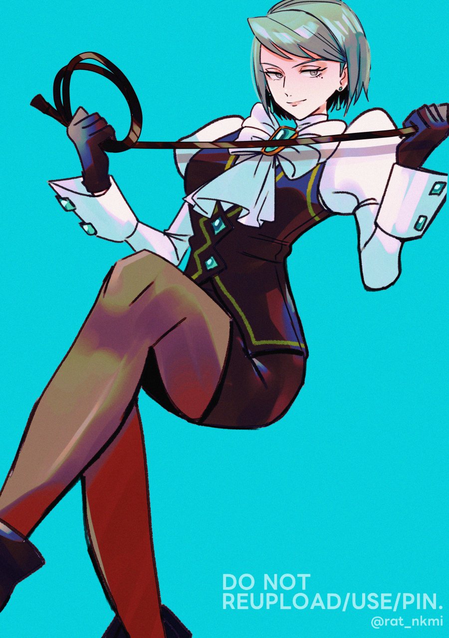 Safebooru - 1girl ace attorney ascot black gloves blue eyes blue hair earrings franziska von ...