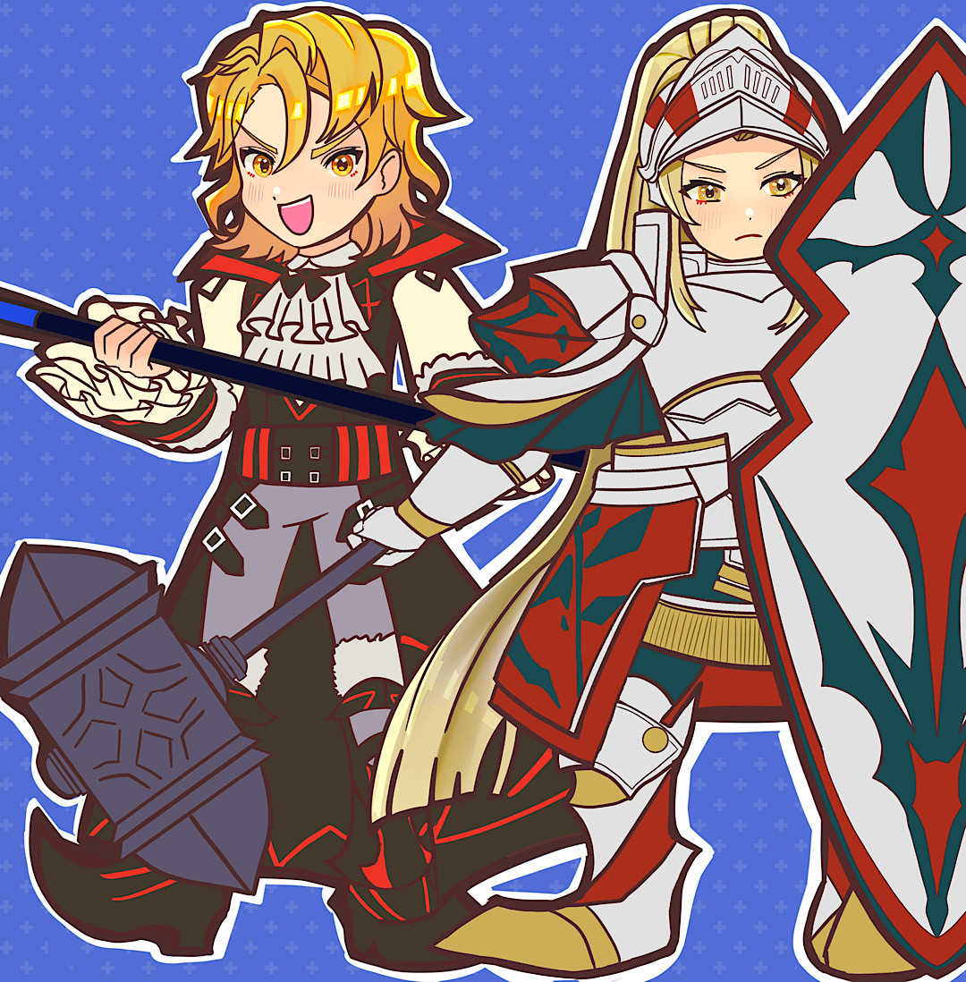 Safebooru - 1boy 1girl amber (fire emblem) armor ascot blonde hair fire ...