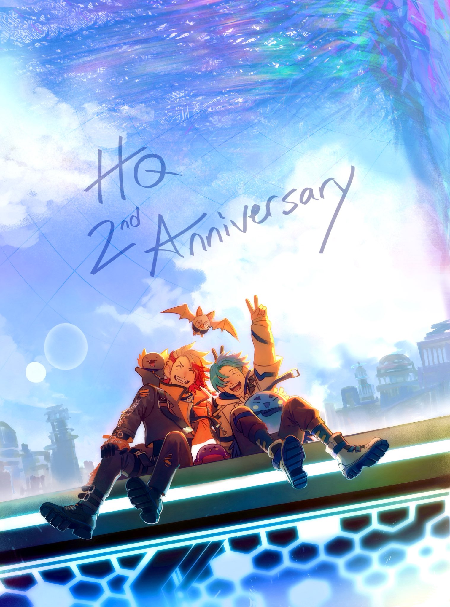 Safebooru - 2boys 2w46713 altventurer (regis altare) anniversary axel ...