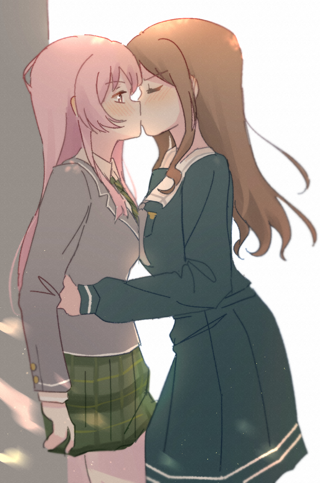 Safebooru - 2girls bang dream! bang dream! it's mygo!!!!! blue shirt blue skirt blush brown hair ...