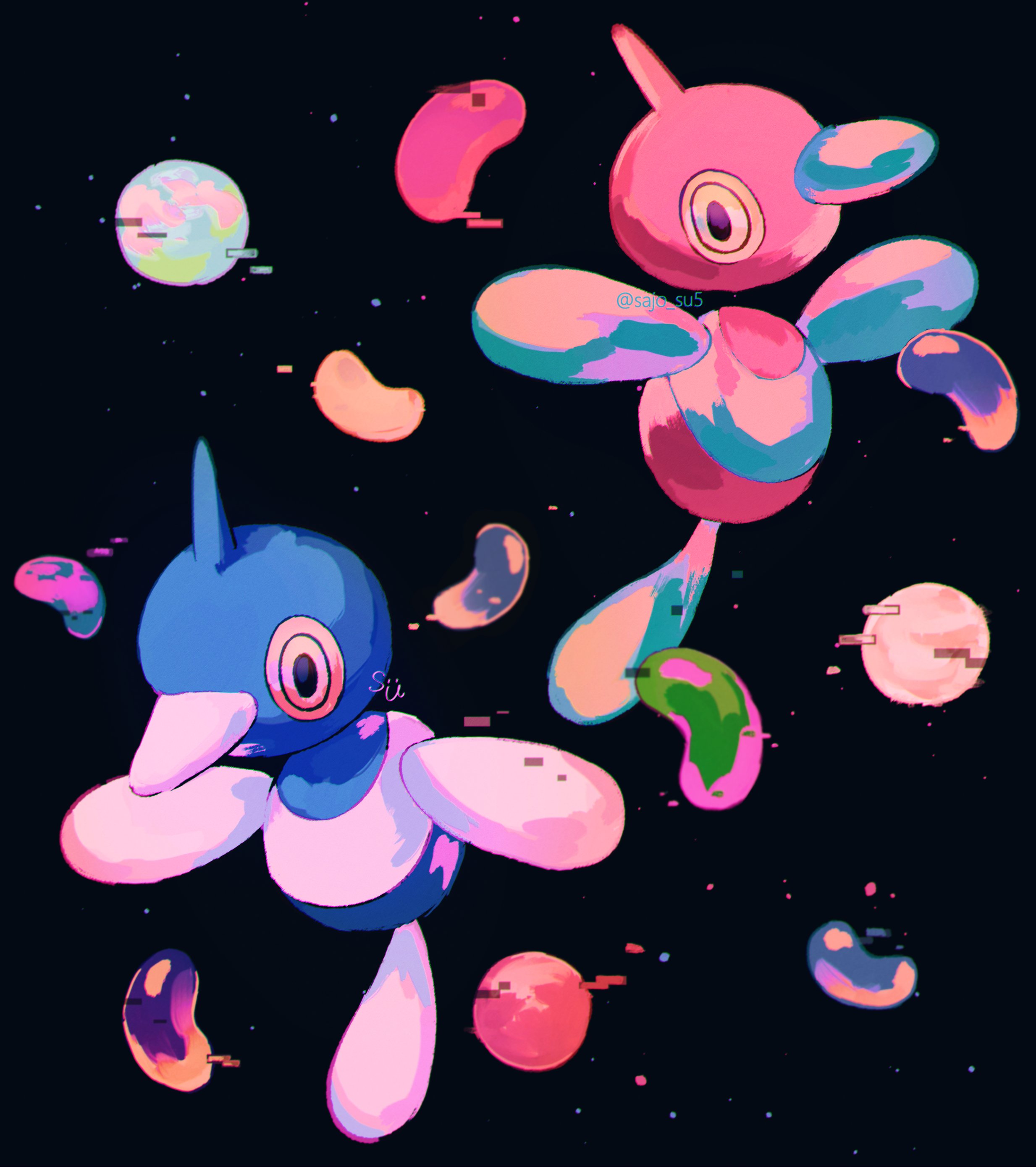 Safebooru - abstract background absurdres alternate color artist name ...