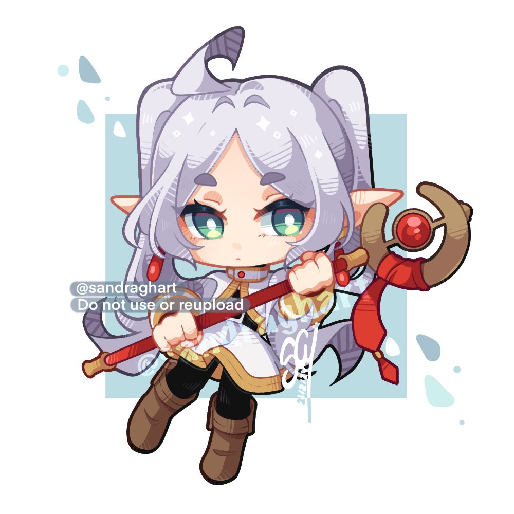 Safebooru - 1girl capelet chibi closed mouth commentary dangle earrings ...