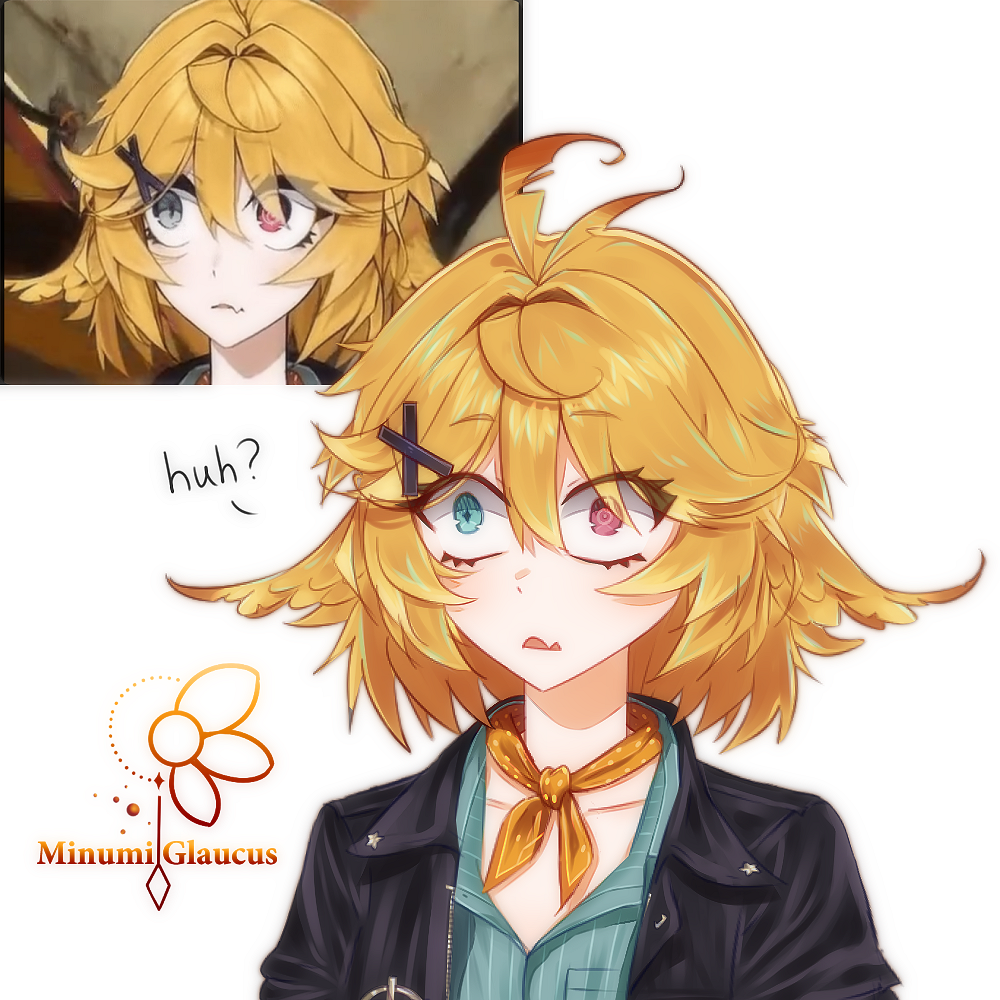 Safebooru - 1girl ahoge artist logo artist name bandana bandana around neck black jacket blonde ...