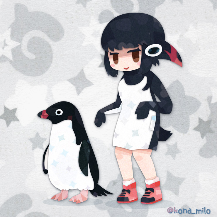 Safebooru - 1girl adelie penguin (kemono friends) animal bird black ...