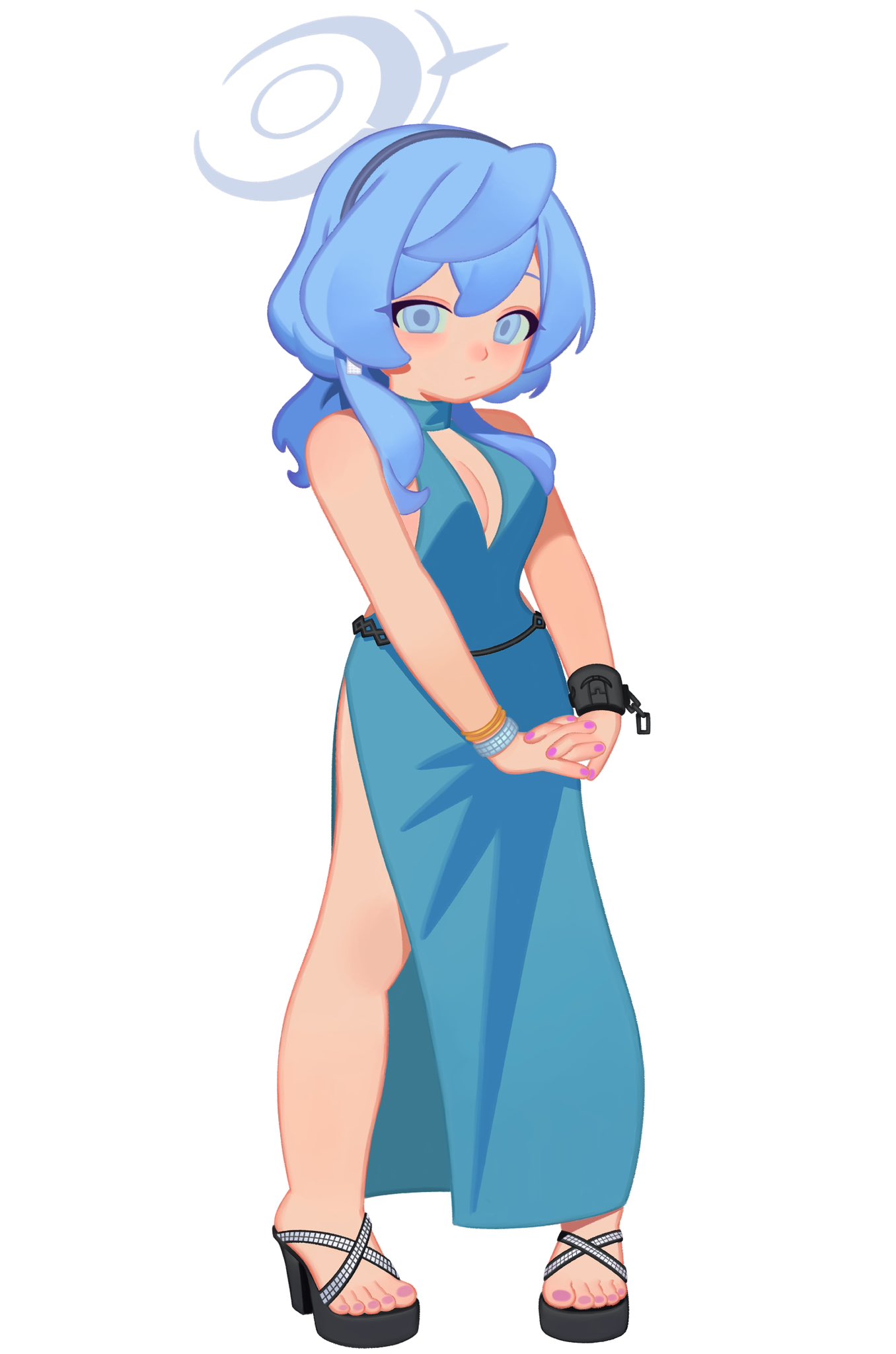 Safebooru - ako (blue archive) ako (dress) (blue archive) blue archive blue dress blue eyes blue ...