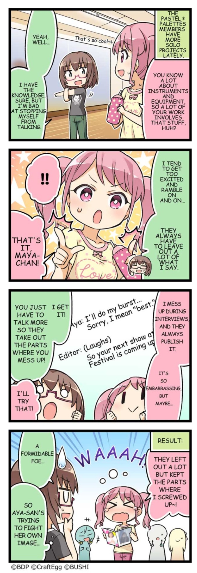 Safebooru - 4koma 5girls bang dream! blush book bottle comic english text glasses hikawa hina ...