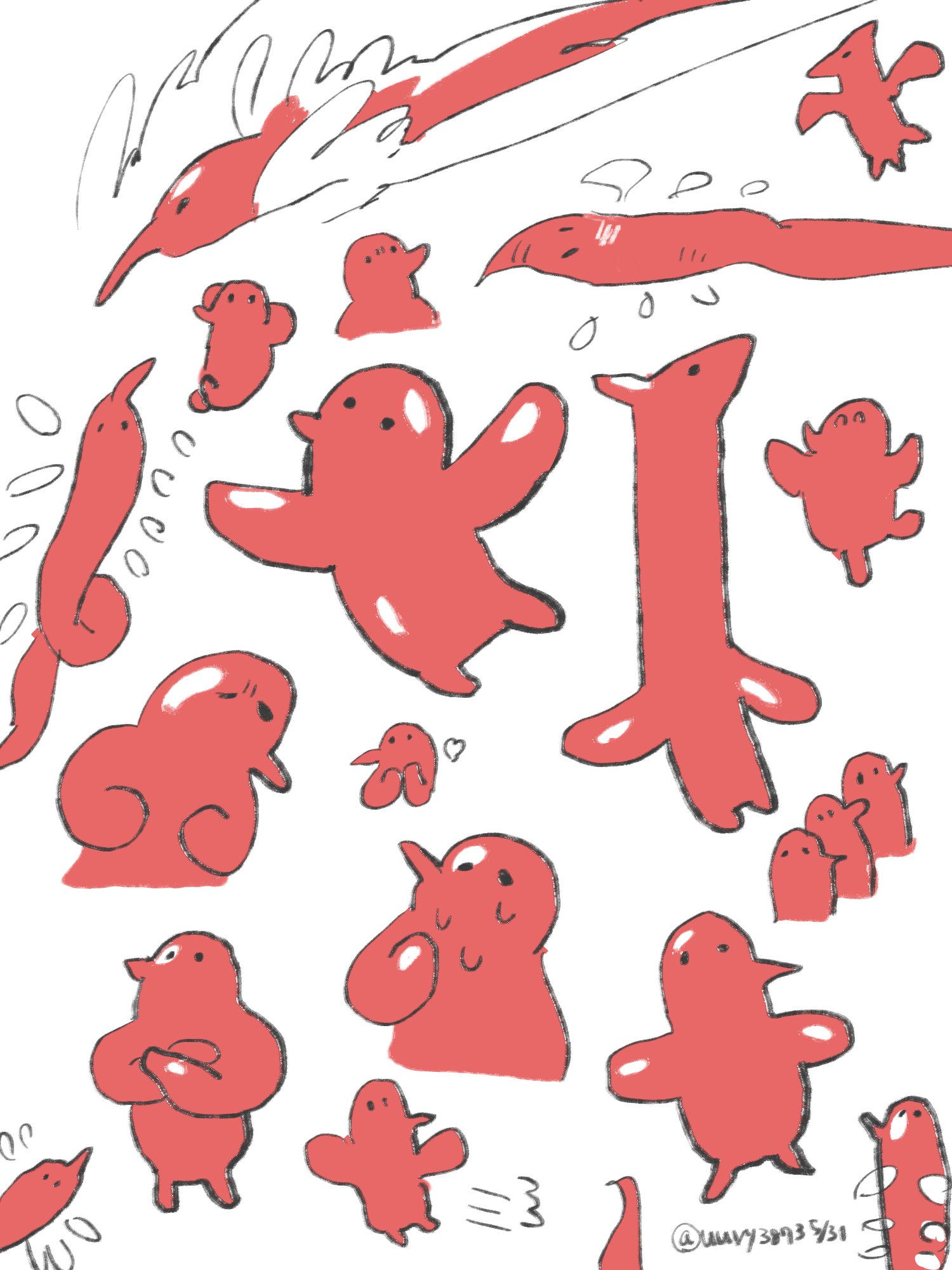 Safebooru - animal focus bird chick creature crossed arms dancing ...