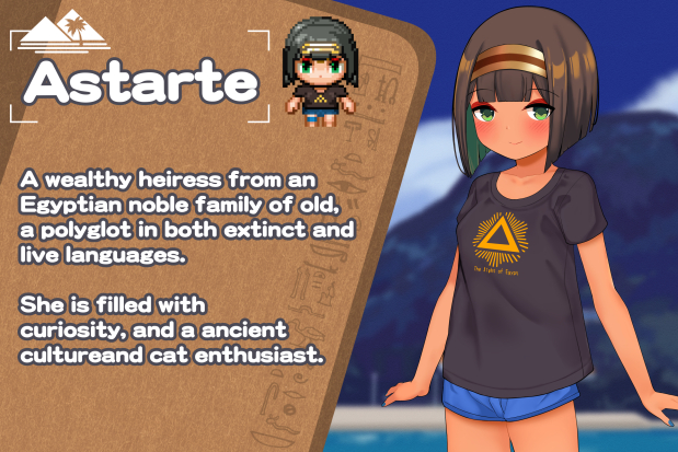Safebooru - 1girl astarte (surio) black hair black shirt blue shorts ...