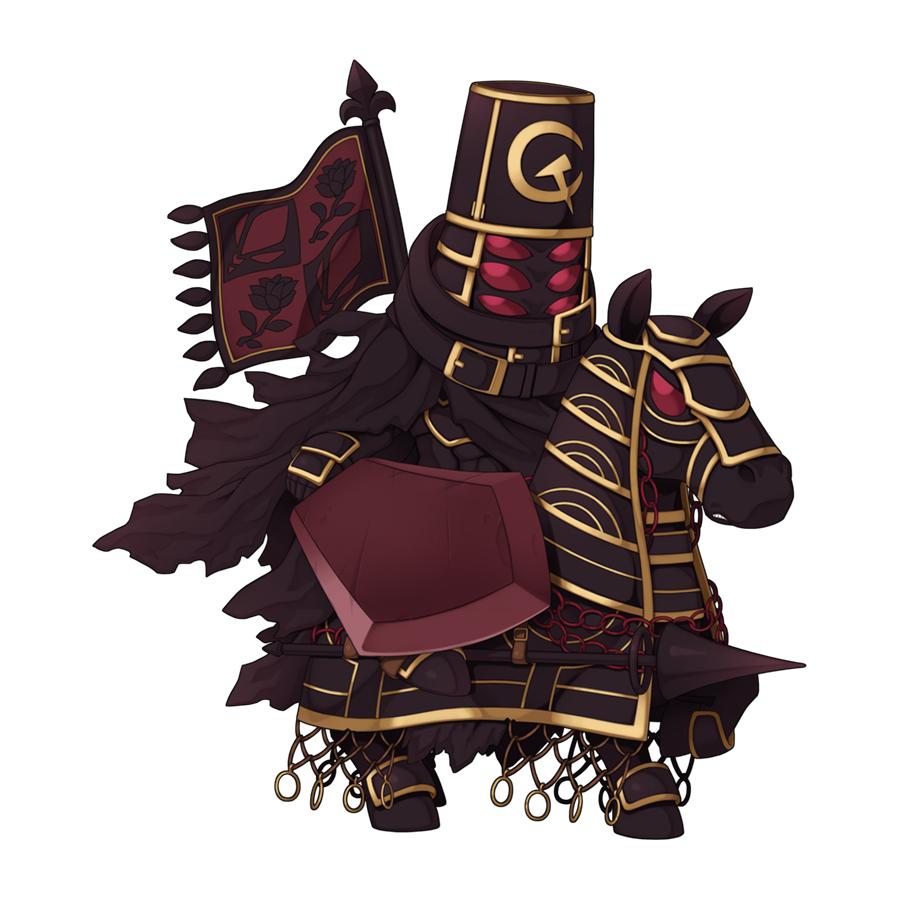 Safebooru - 1boy abysmal knight armor barding belt black armor black belt black cape black ...