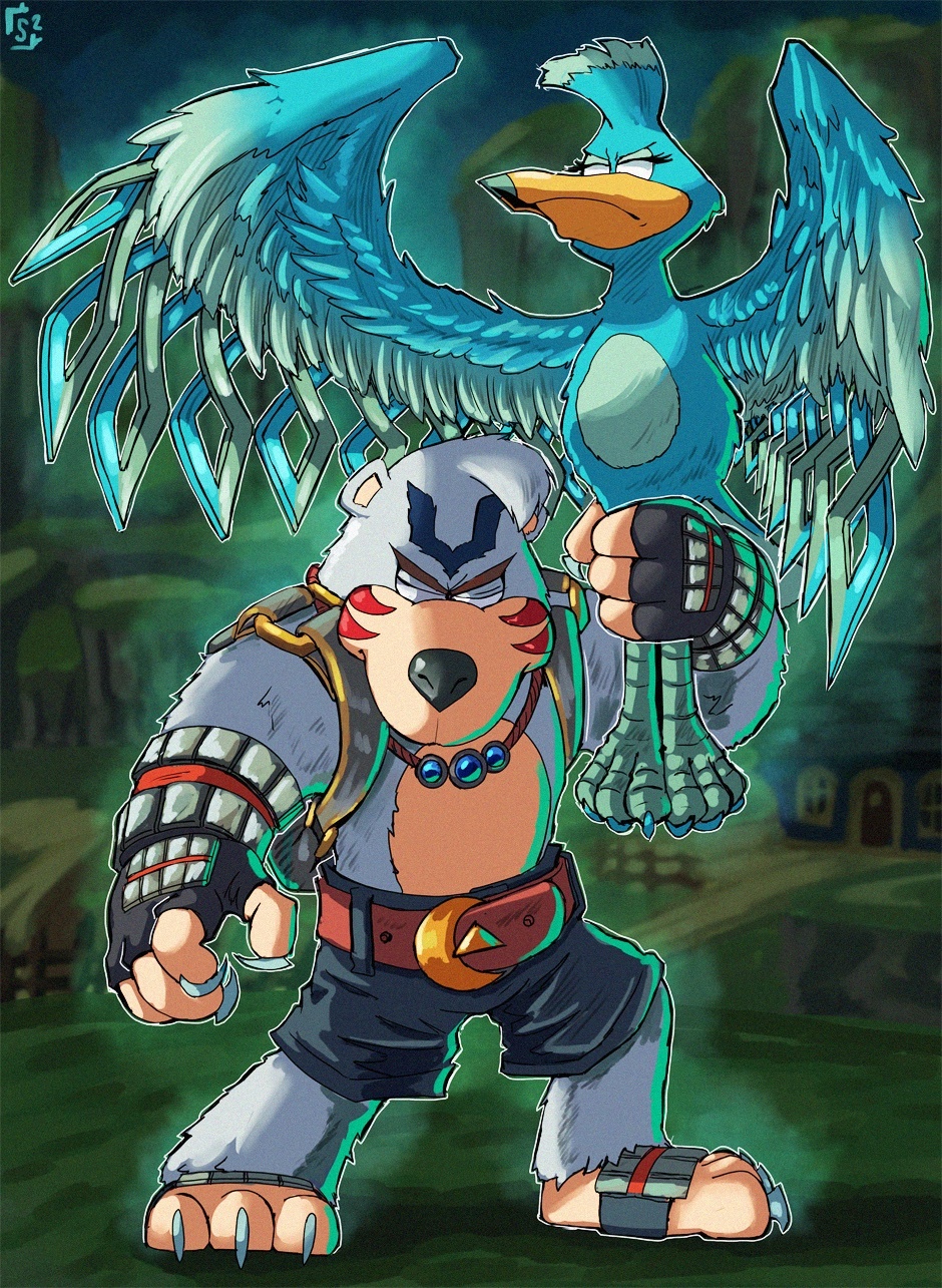 Safebooru - 1boy 1girl alternate color alternate costume alternate eye color armor aura backpack ...