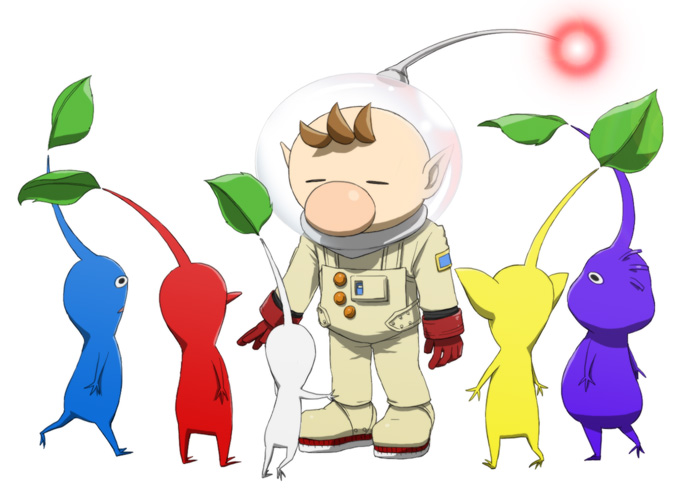 Safebooru - 1boy big nose black eyes blue pikmin blue skin brown hair ...