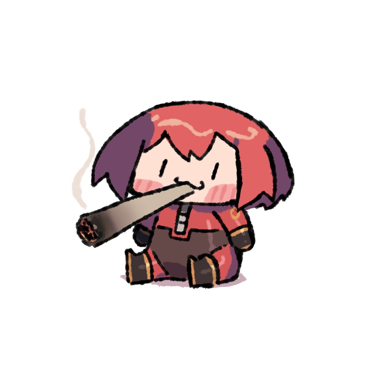 Safebooru - 1girl :3 black footwear black gloves blush stickers ...