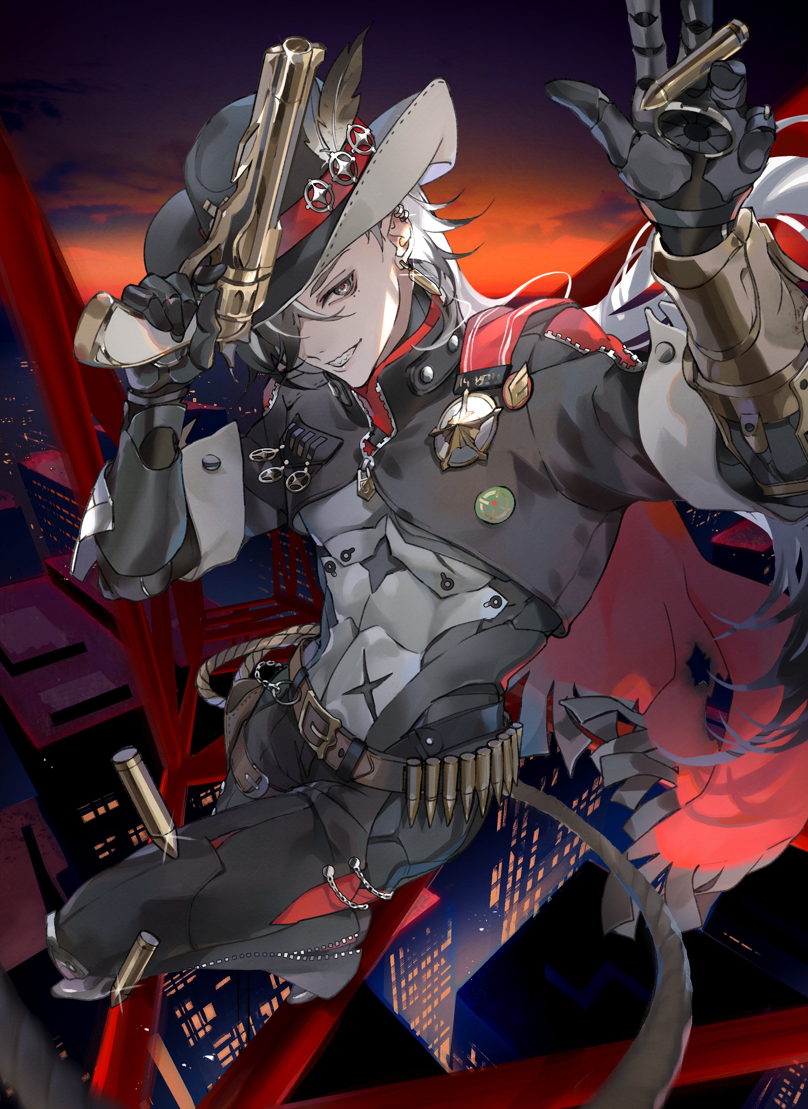 Safebooru - 1boy absurdres belt belt buckle black hair black hat boothill (honkai: star rail ...