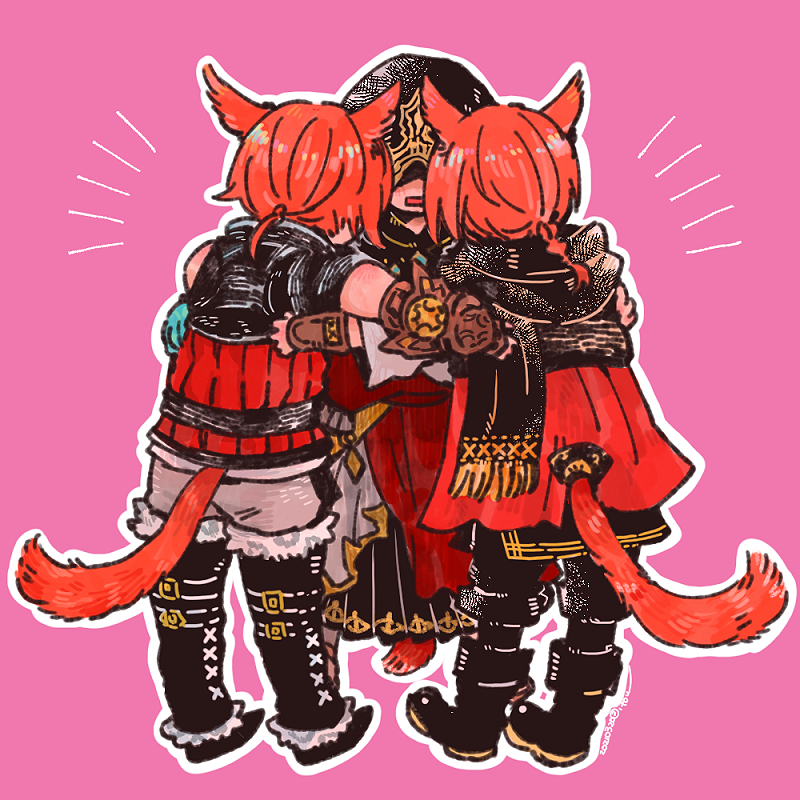 Safebooru - 3boys animal ears boots cat ears cat tail crystal exarch ...