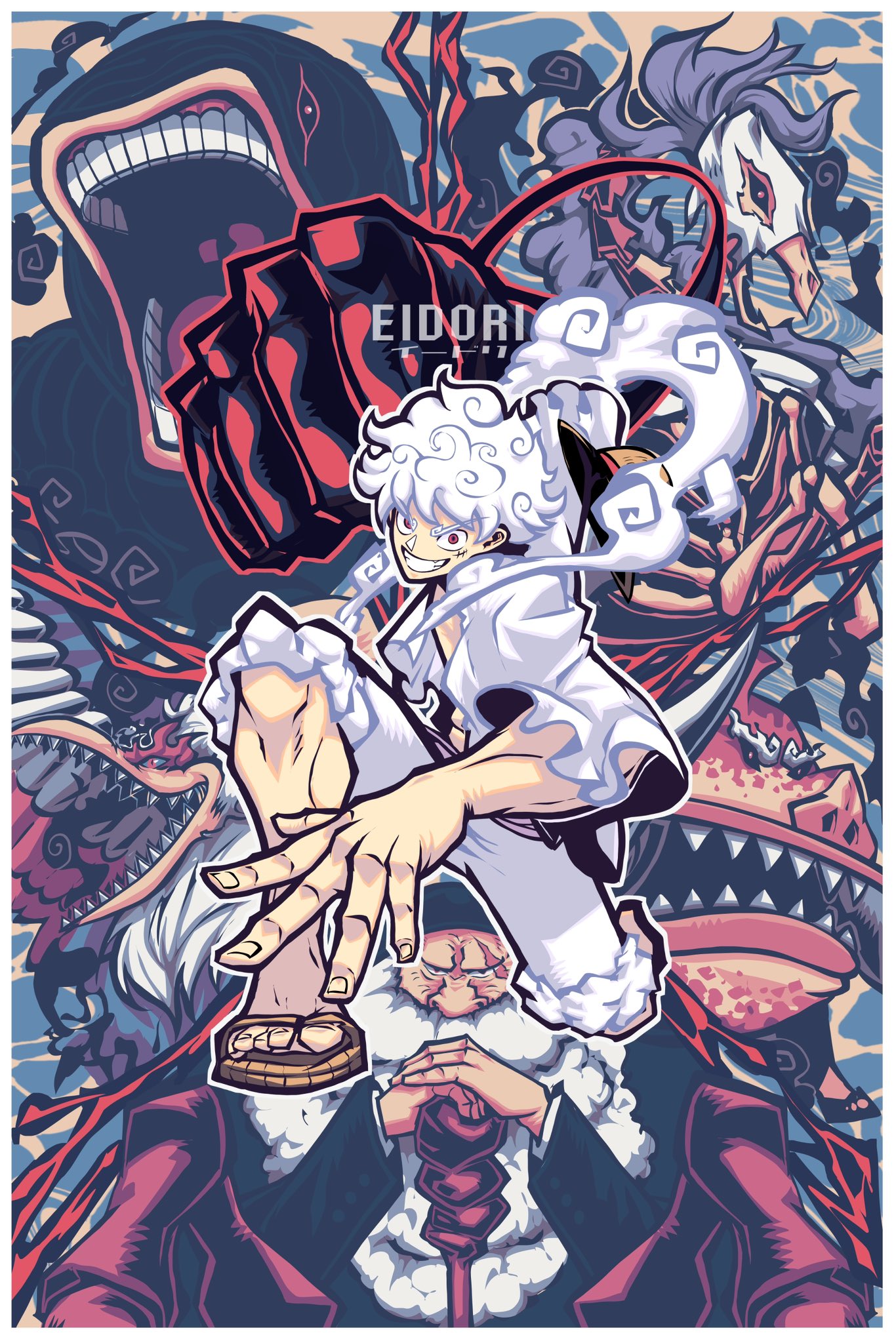 Safebooru - 6+boys alternate form artist name bakotsu (youkai) beard ...