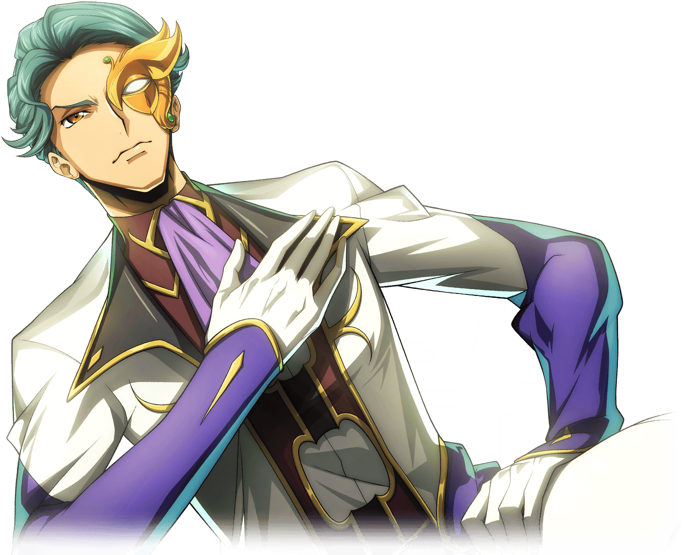 Safebooru - 1boy artist request ascot blue hair closed mouth code geass ...