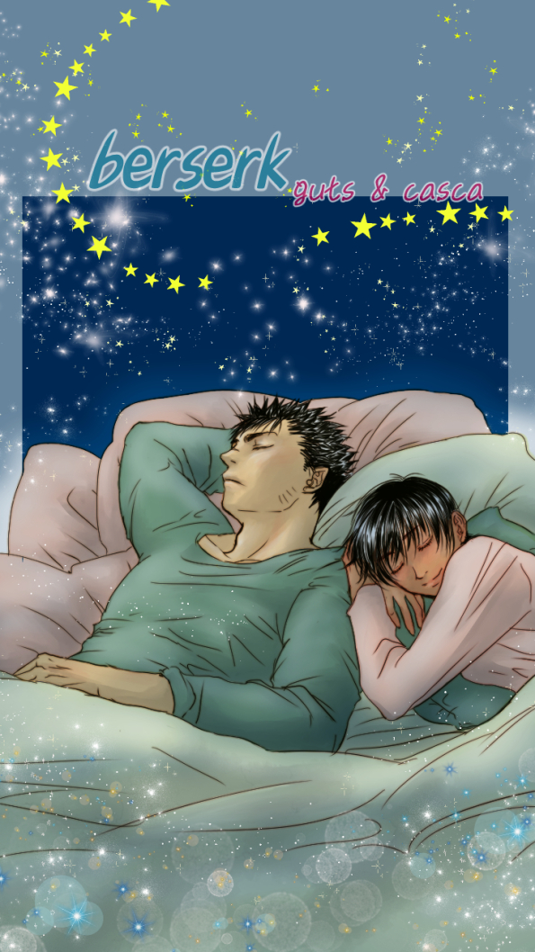 Safebooru - 1boy 1girl berserk black hair blue background casca ...