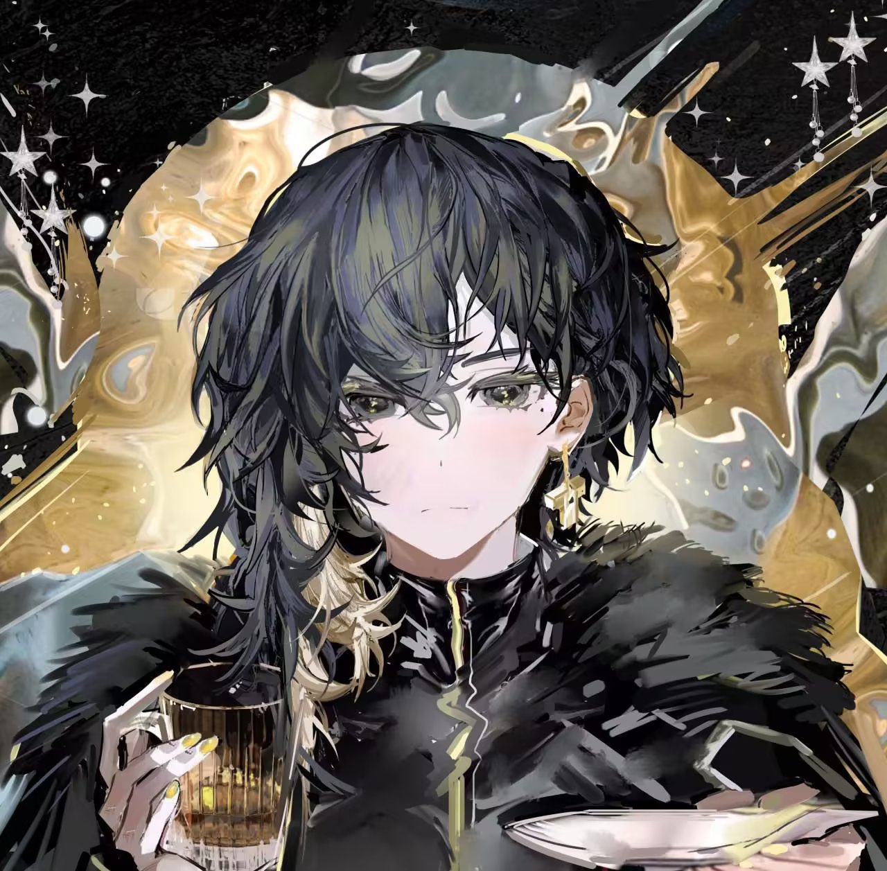 Safebooru - 1girl binah (project moon) black coat black eyes black hair blmbot13 closed mouth ...