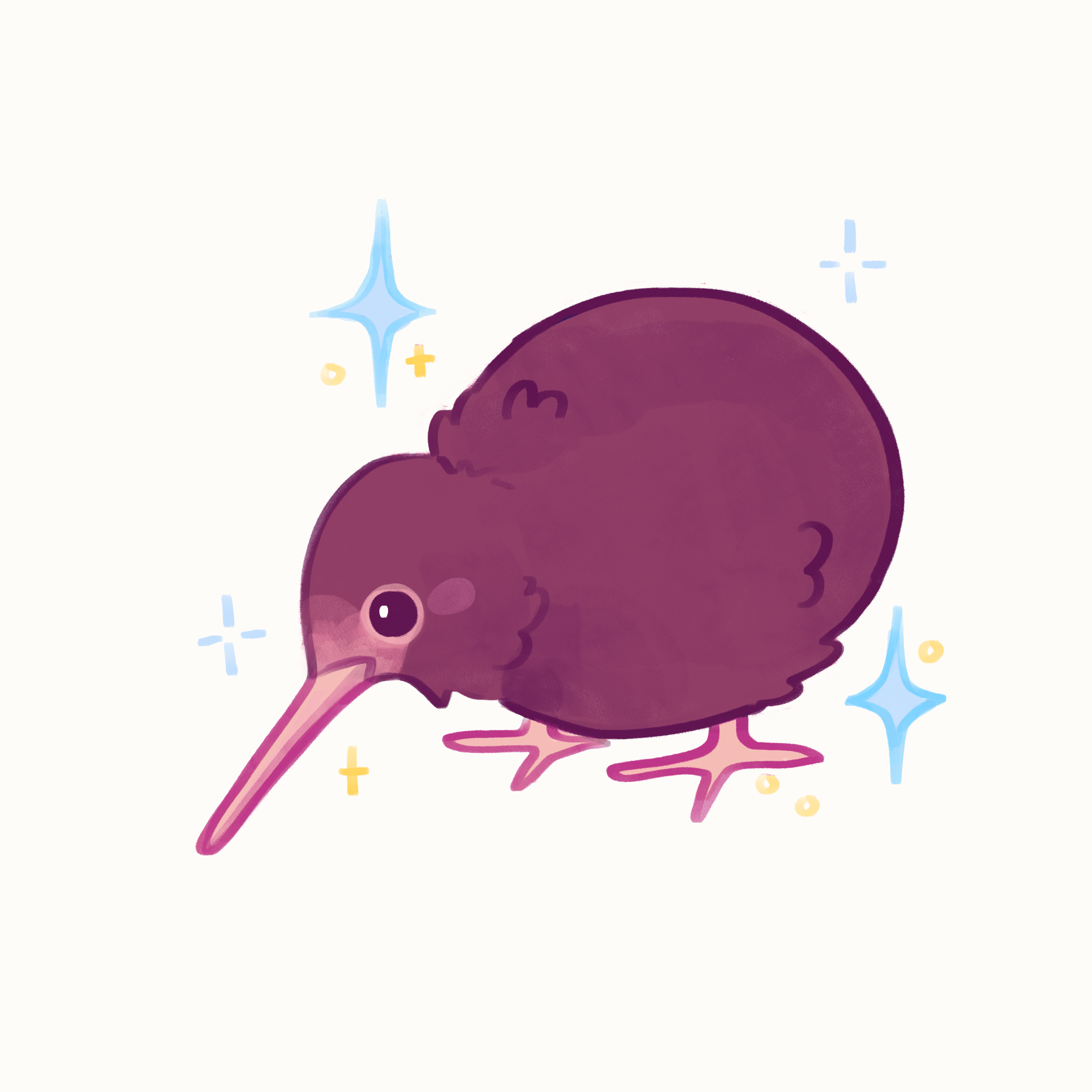 Safebooru - animal animal focus bird brown feathers feathers head down highres kiwi (bird ...