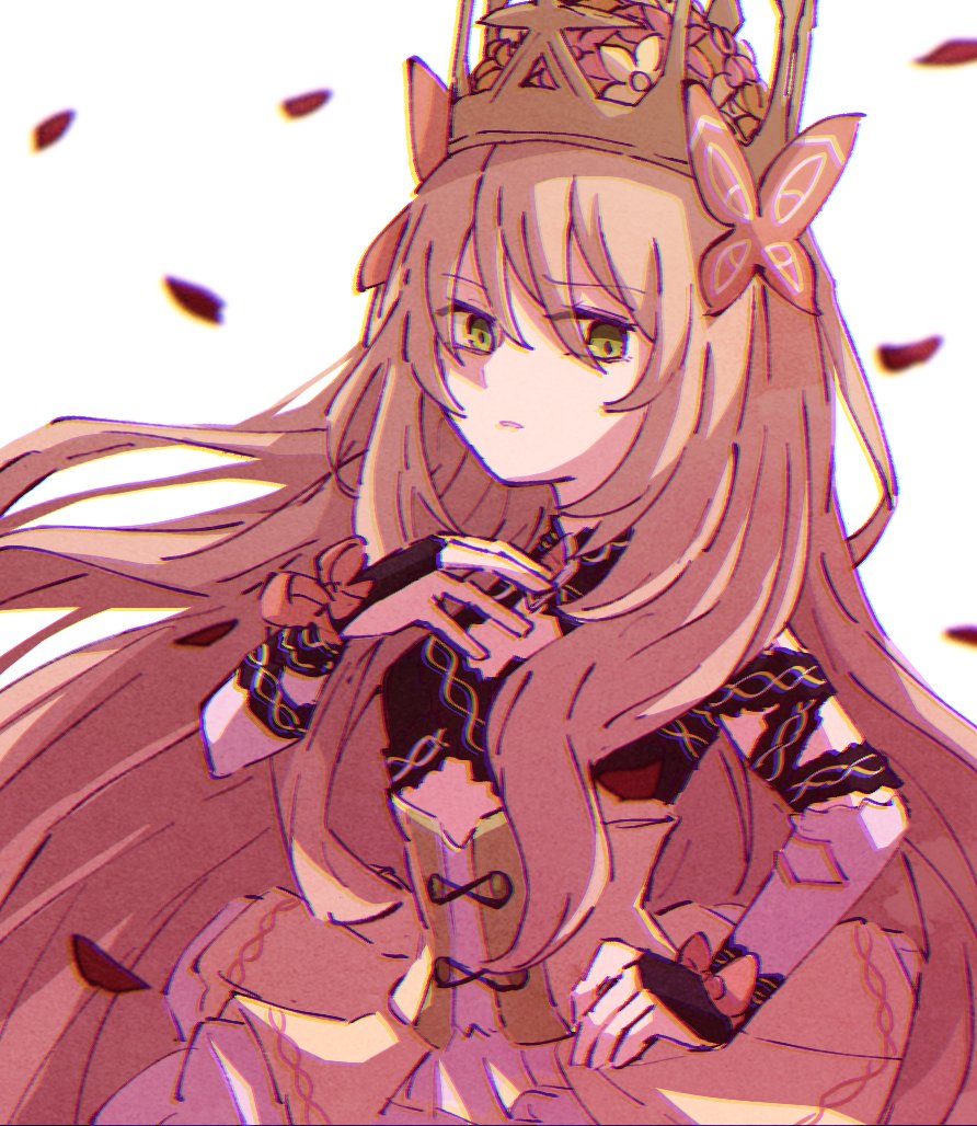 Safebooru - 1girl alonemistrist blonde hair butterfly hair ornament celine (fire emblem) crown ...