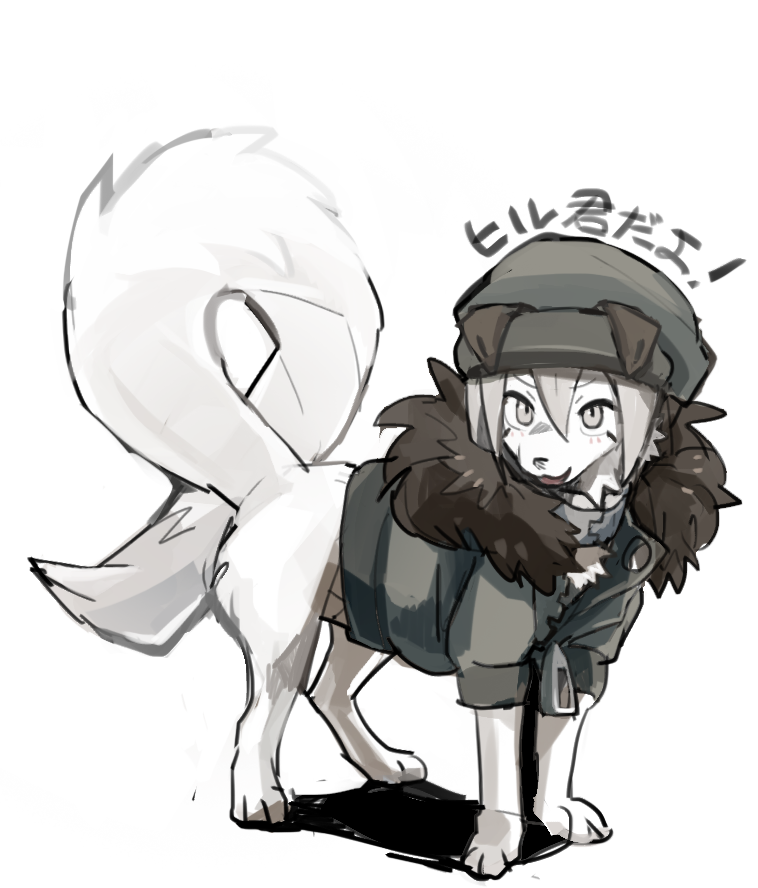 Safebooru - animal animal focus beanie black jacket blonde hair clothed animal collar commentary ...