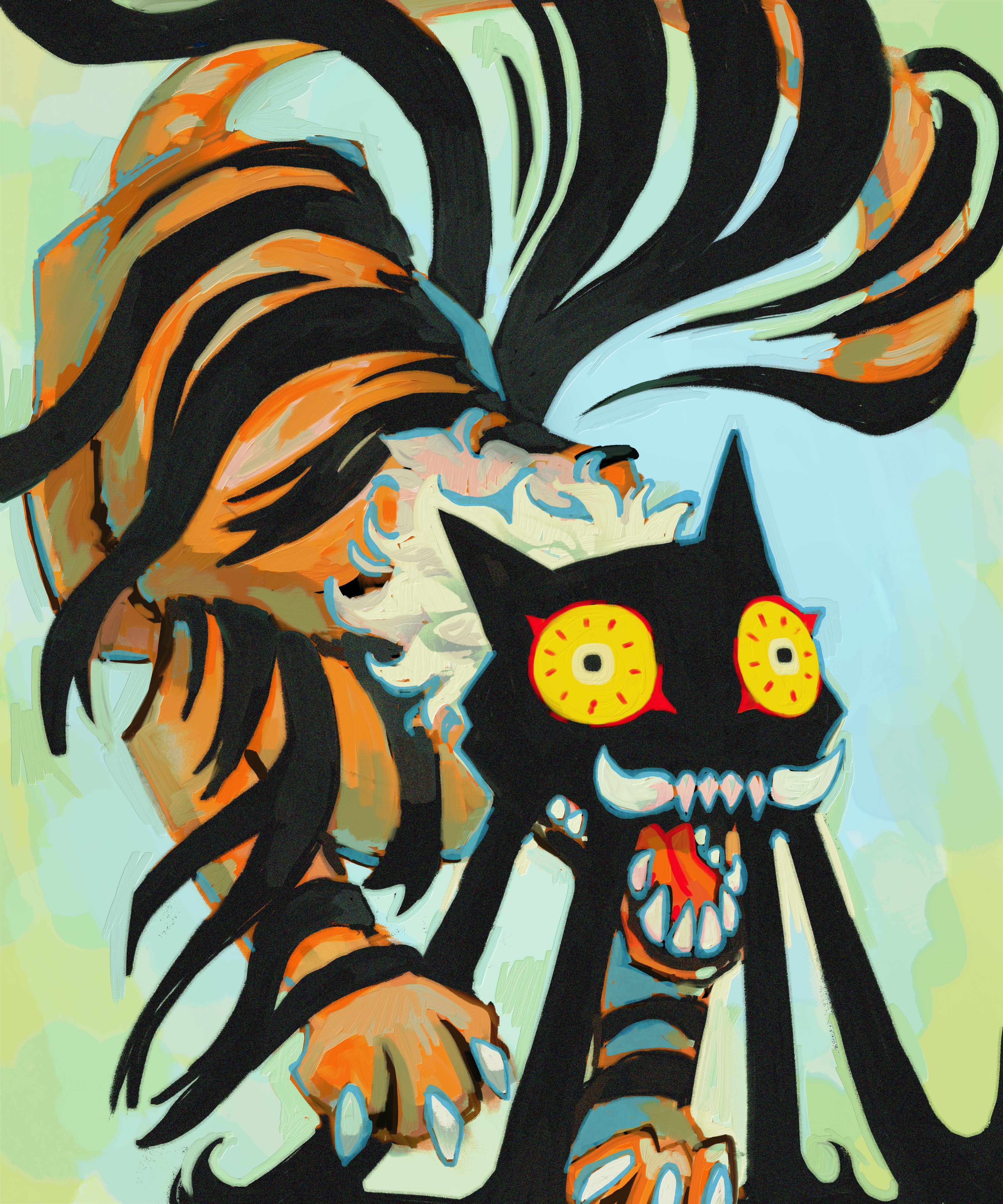 Safebooru - absurdres colored sclera dream tiger (govy9807) highres no ...