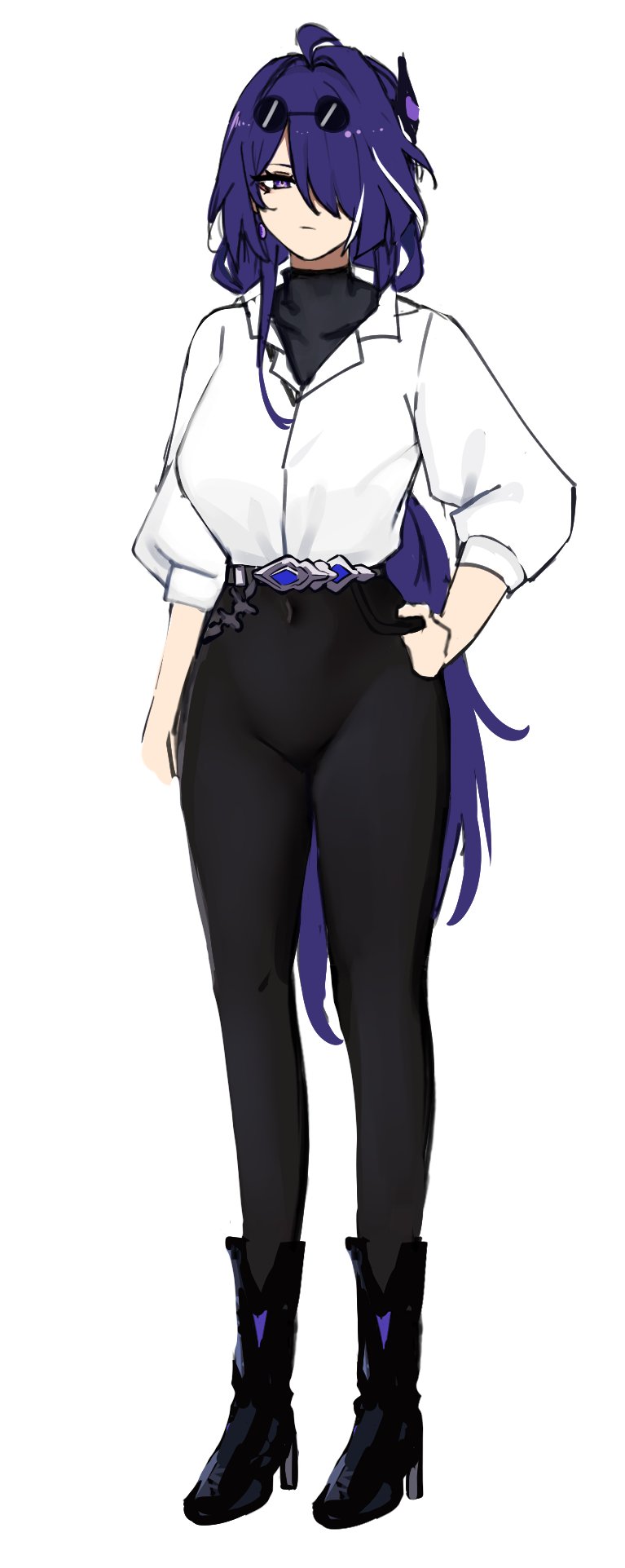 Safebooru - 1girl acheron (honkai: star rail) alternate costume belt black pants boots casual ...