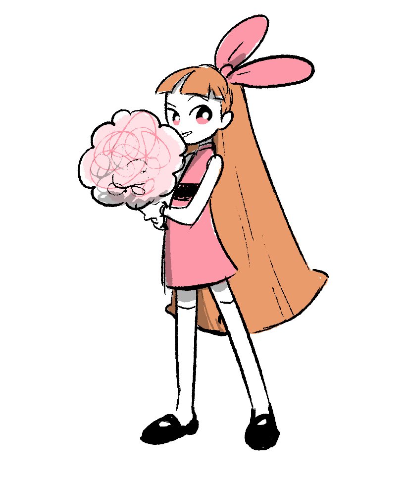 Safebooru - 1girl black footwear blossom (ppg) cotton candy dress full ...