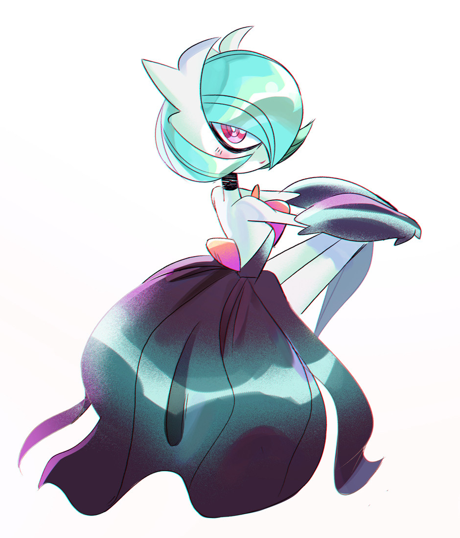 Safebooru - alternate color black dress black gloves blue hair bob cut ...