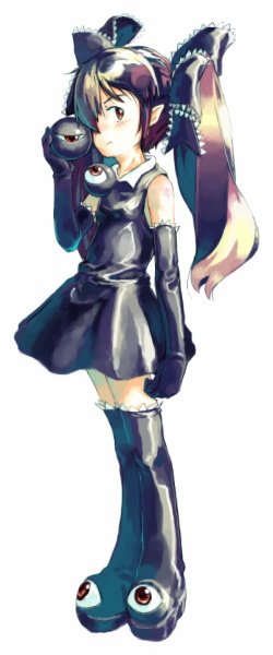 Safebooru - 1girl backbeako (torotei) backbeard black dress black ...