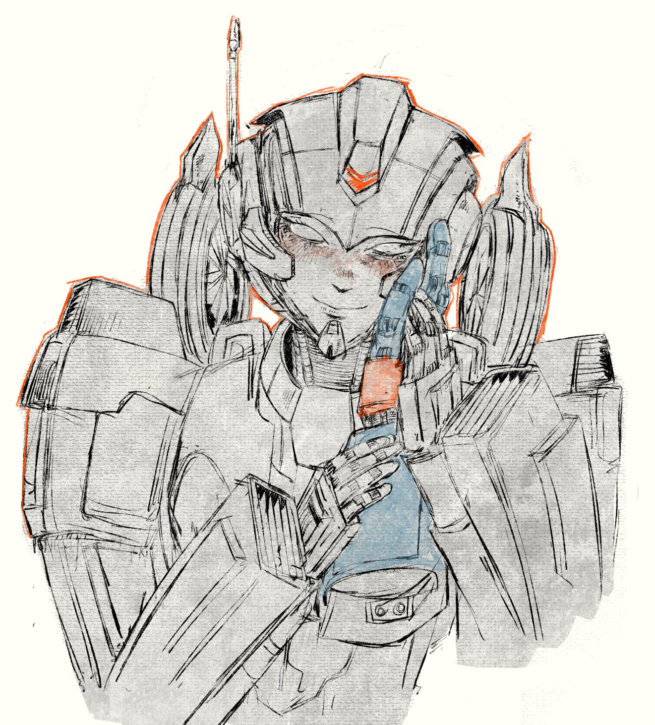 Safebooru - 1boy 1girl anagorah blush closed eyes hand on another's ...