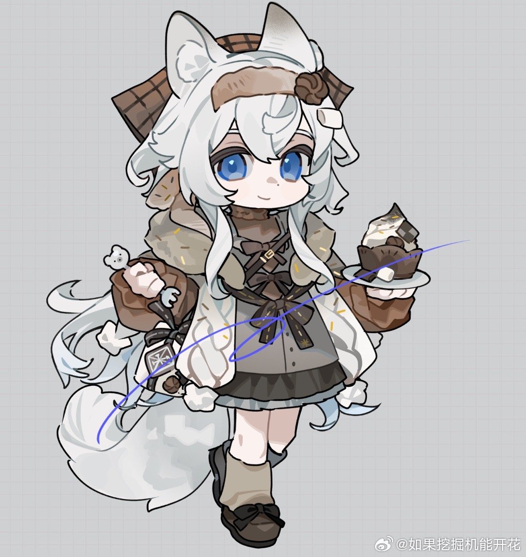 Safebooru - 1girl animal ear fluff animal ears black bow black skirt blue eyes blue hair bow ...