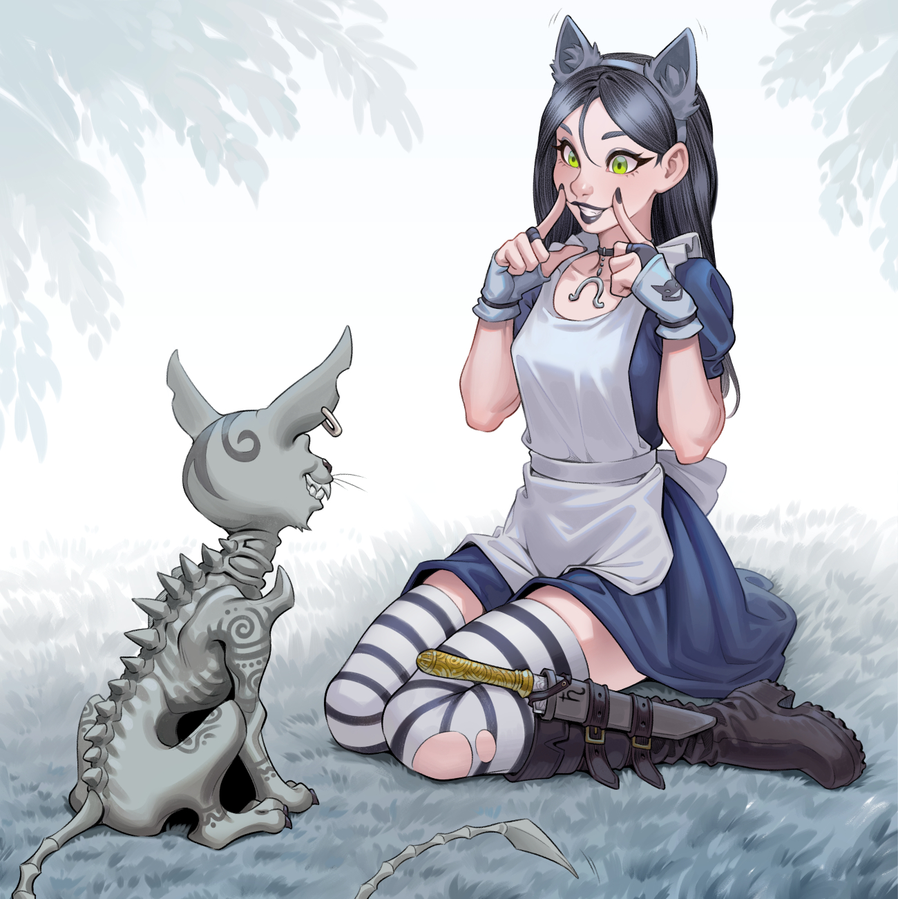 Safebooru - 1girl alice liddell (american mcgee's alice) american mcgee's alice animal ear fluff ...