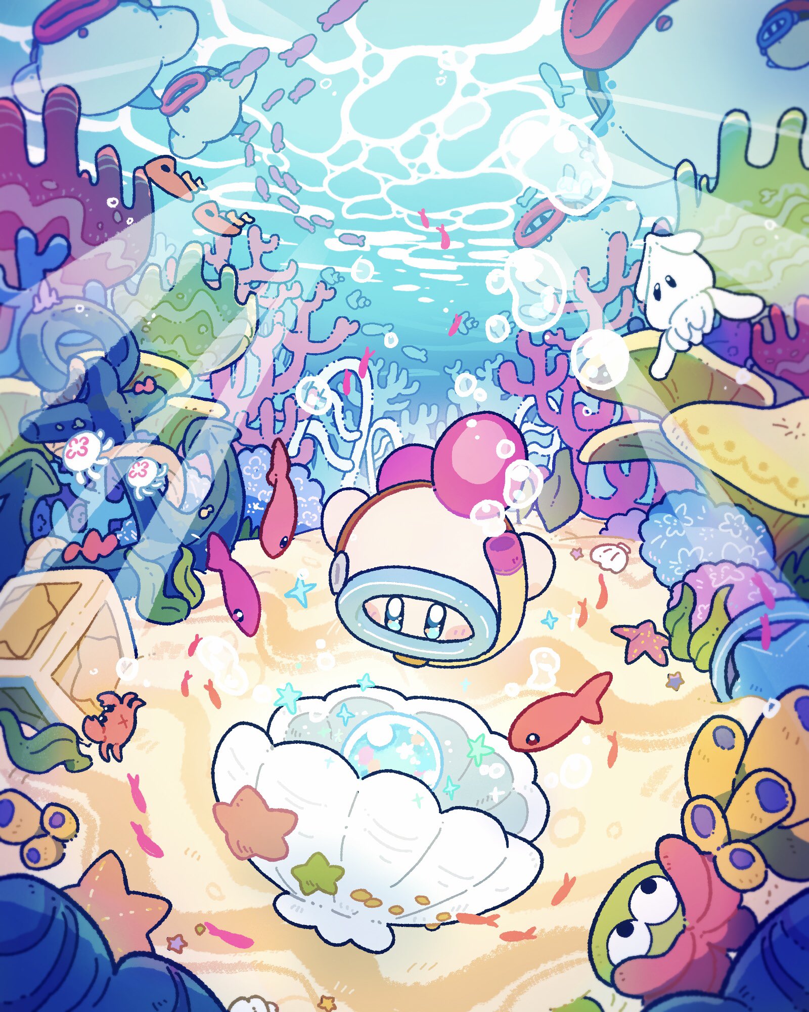 Safebooru - anchor blue-framed eyewear blue eyes blush stickers bubble ...