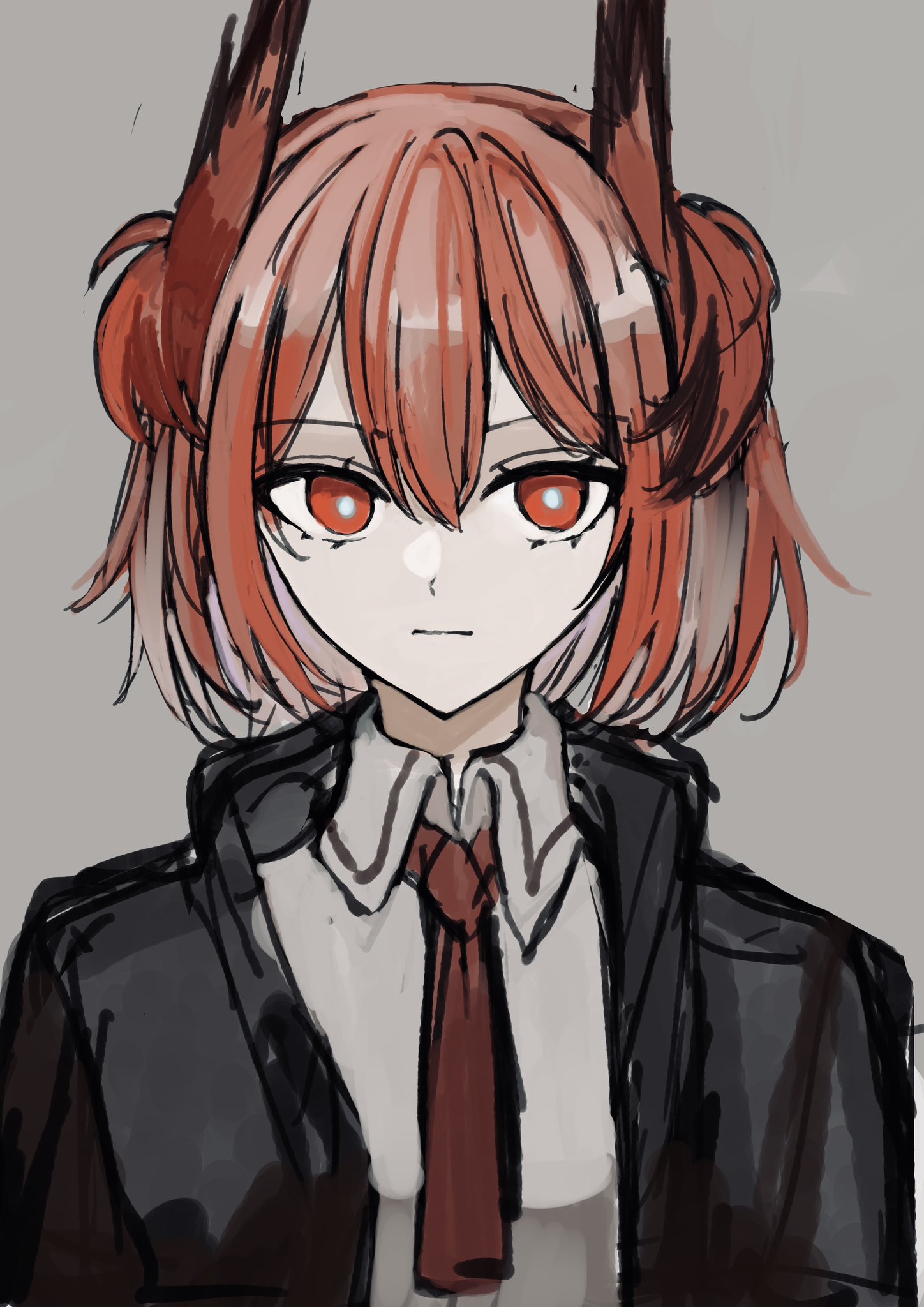 Safebooru - 1girl arknights black jacket closed mouth collared shirt ...