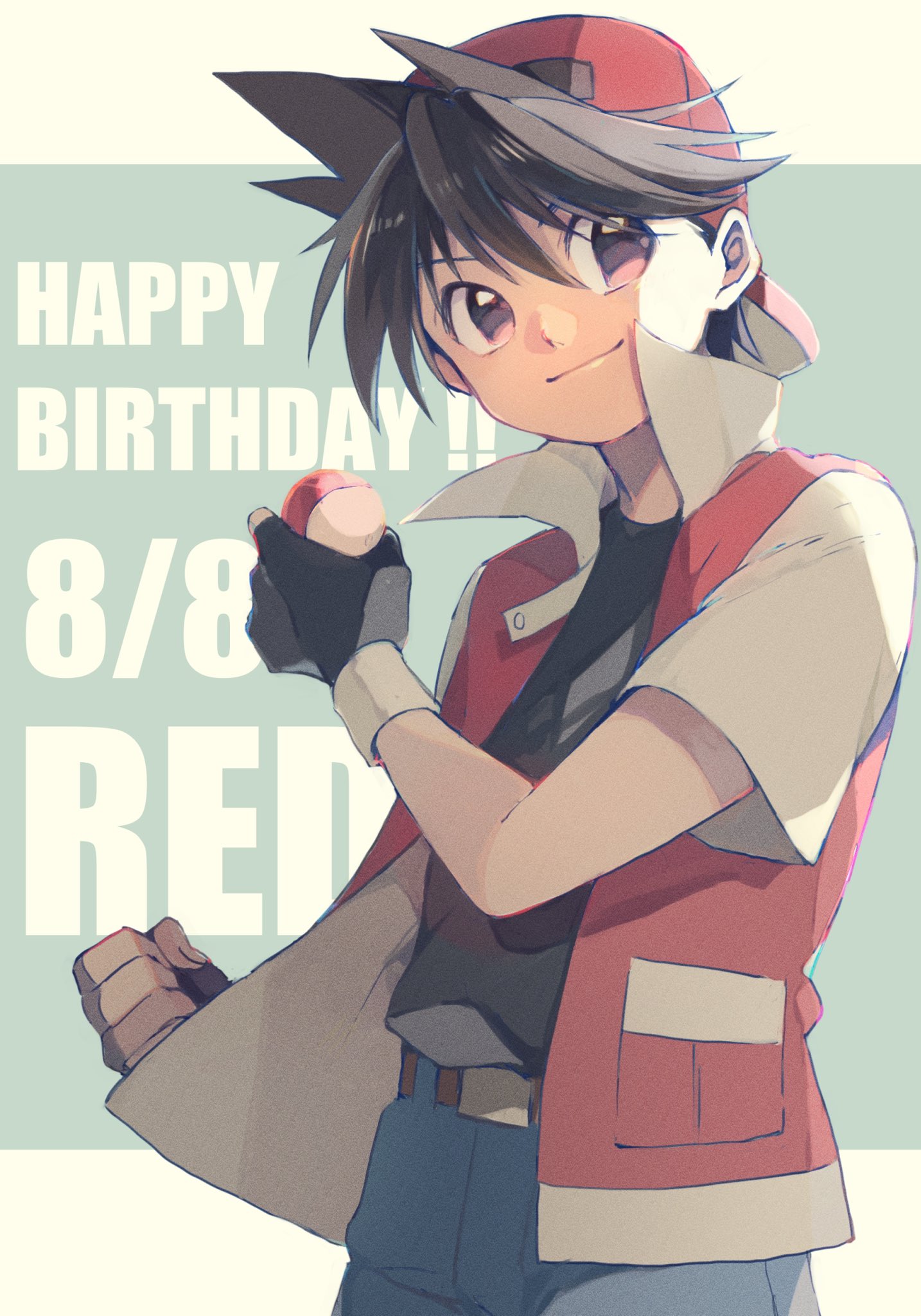 Safebooru - 1boy backwards hat baseball cap black gloves black hair blue pants english text ...