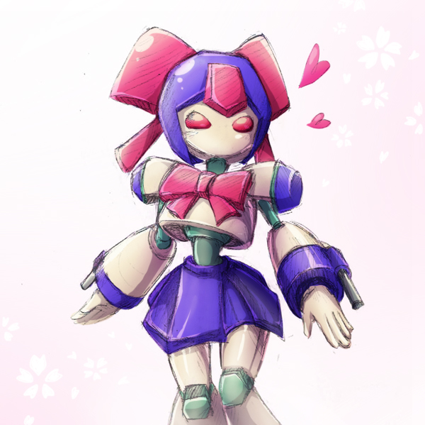 Safebooru - 1girl android arm mounted weapon brass (medarot) heart ...