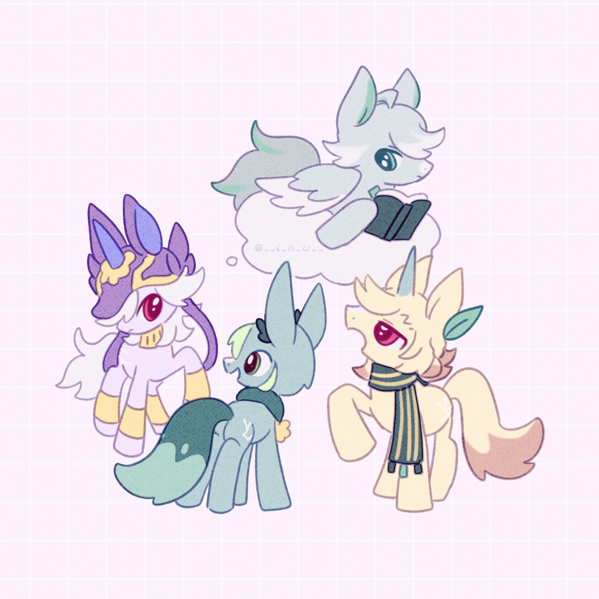 Safebooru - 4boys alhaitham (genshin impact) animal hood book chibi ...