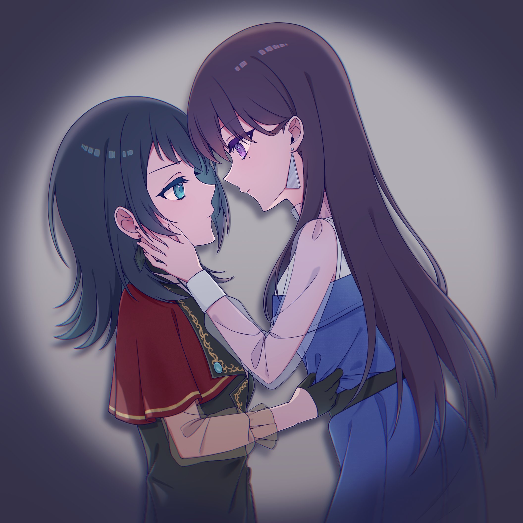 Safebooru - 2girls aqua eyes bang dream! bang dream! it's mygo!!!!! belt black belt black gloves ...