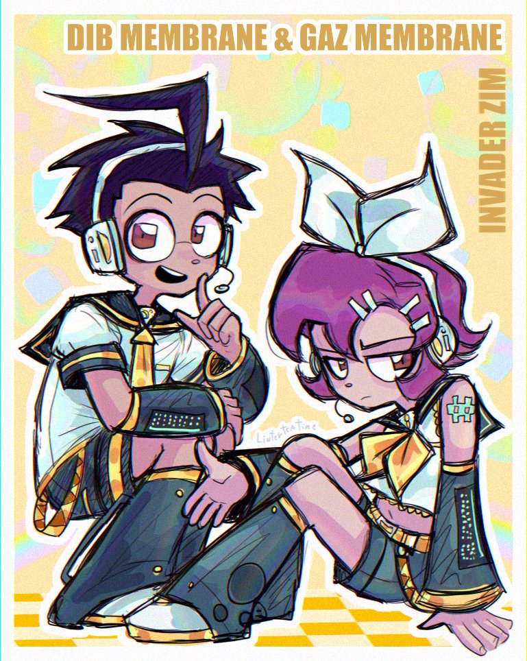 Safebooru - 1boy 1girl black hair bow brother and sister cosplay ...