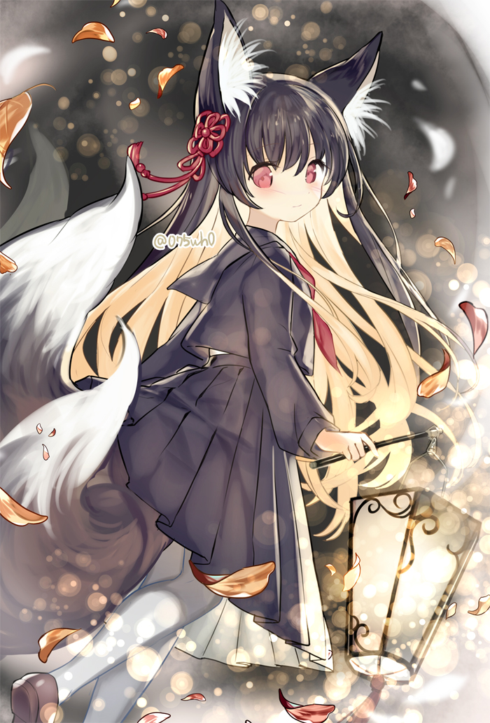 Safebooru - 1girl animal ear fluff animal ears black hair black skirt closed mouth commentary ...