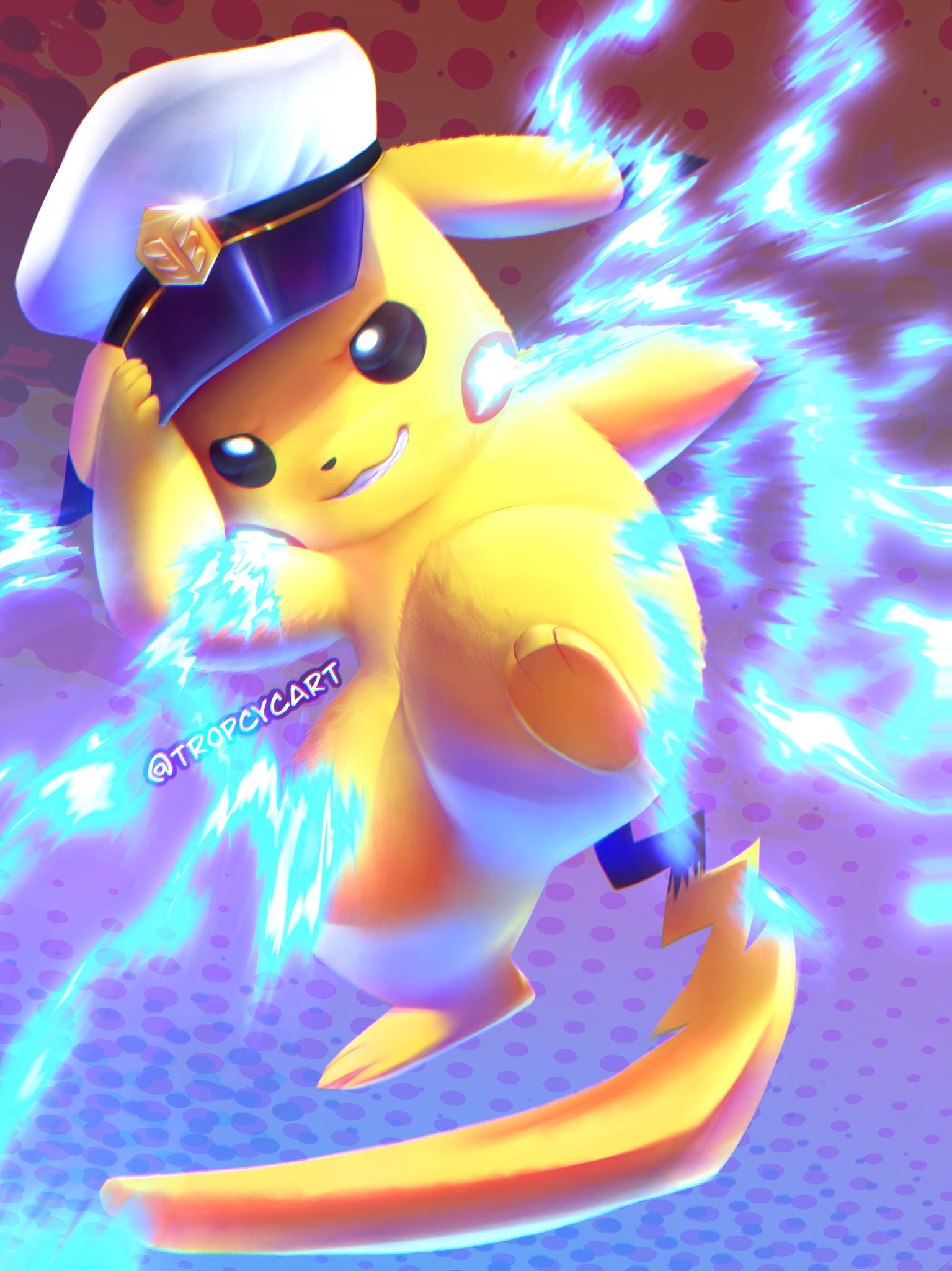 Safebooru - 1boy black eyes captain pikachu commentary dotted ...