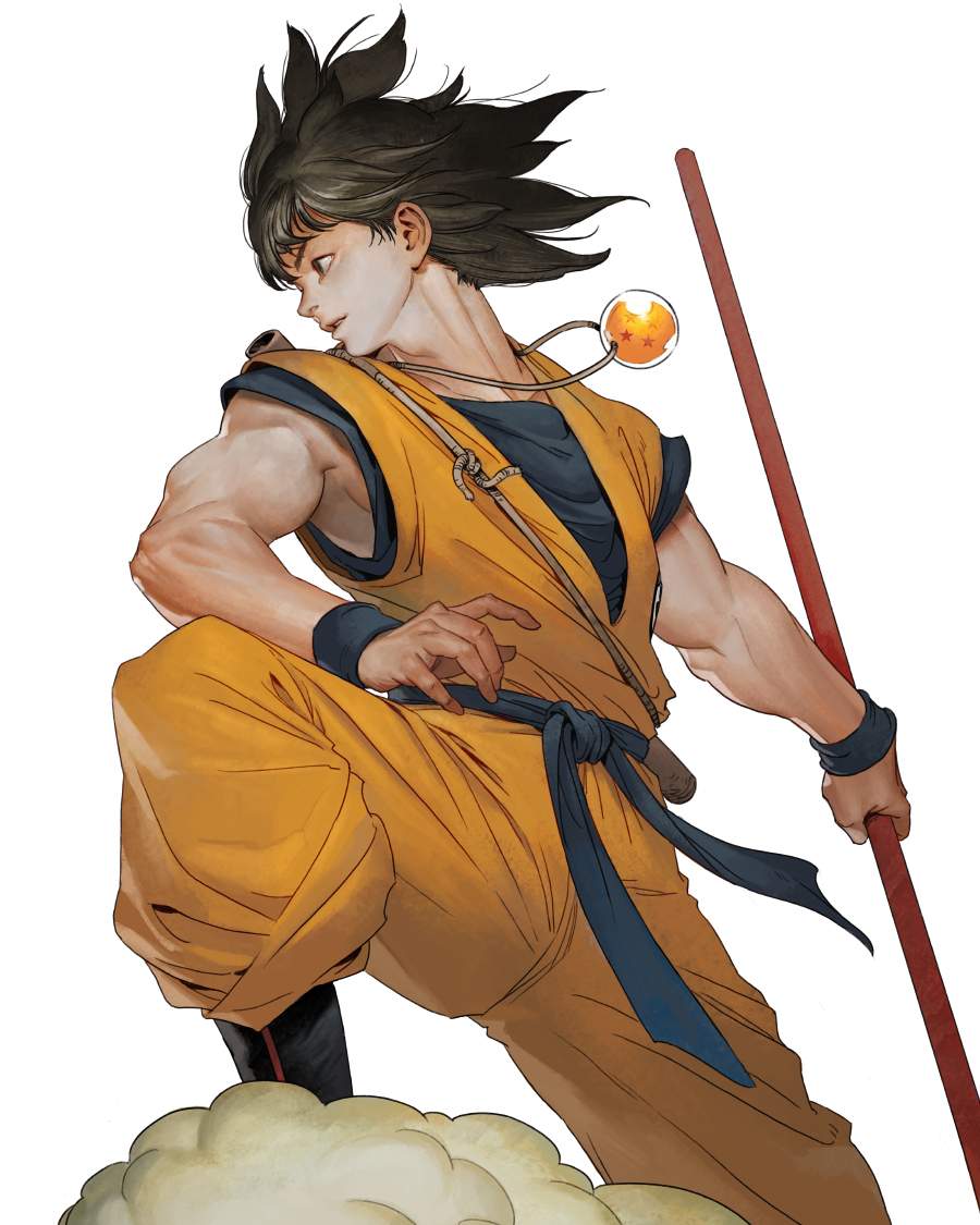 Safebooru - 1boy \||/ black eyes black footwear black hair blue sash ...