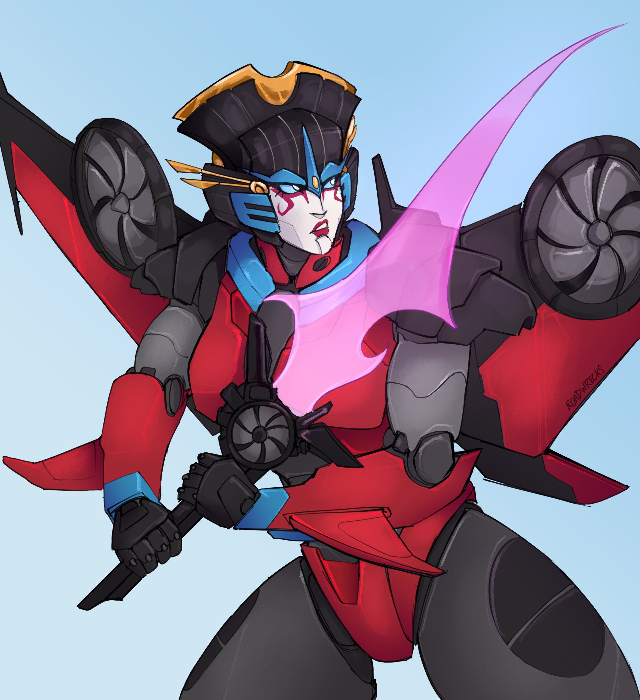 Safebooru - 1girl airplane wing armor autobot blue eyes breasts energy sword highres humanoid ...