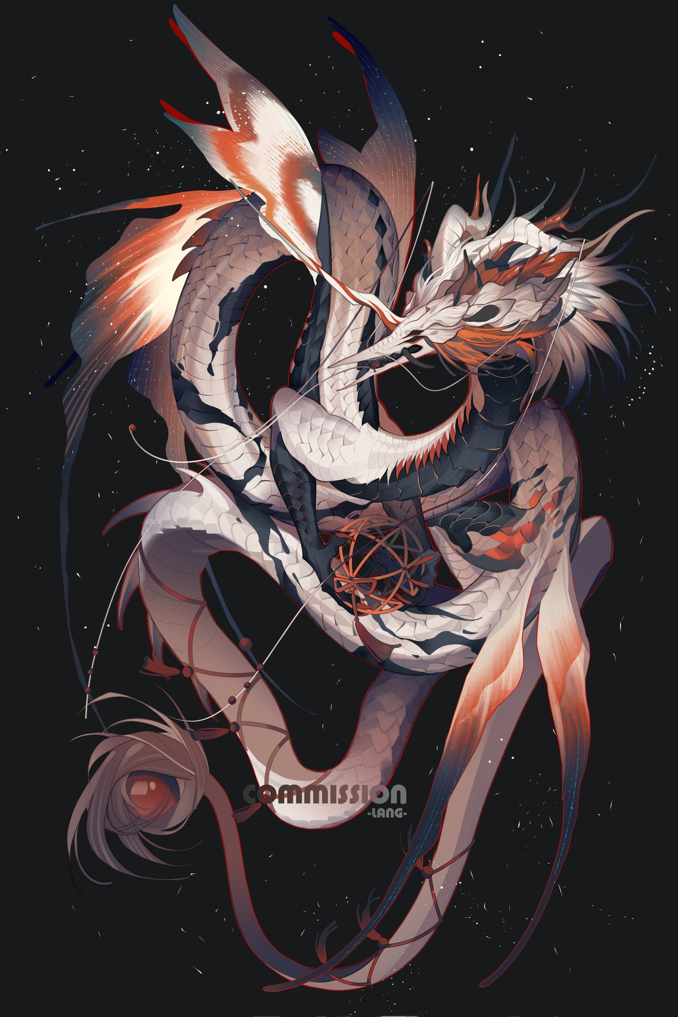 Safebooru - animal focus artist name bag ball black background black sclera claws colored sclera ...