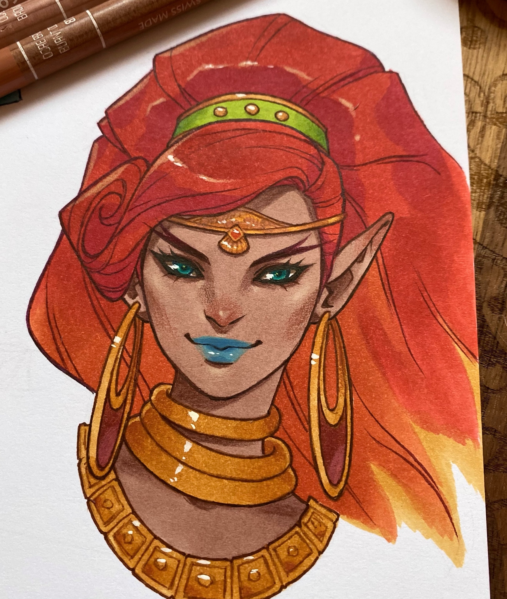 Safebooru - 1girl art tools in frame blue eyes blue lips circlet ...