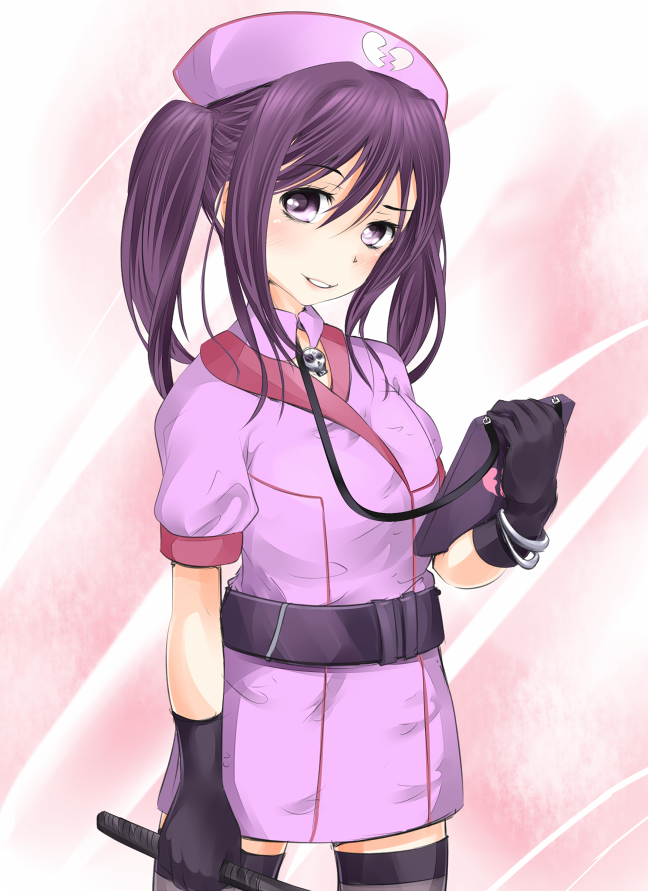 Safebooru - 1girl black gloves breasts commentary request cowboy shot ...