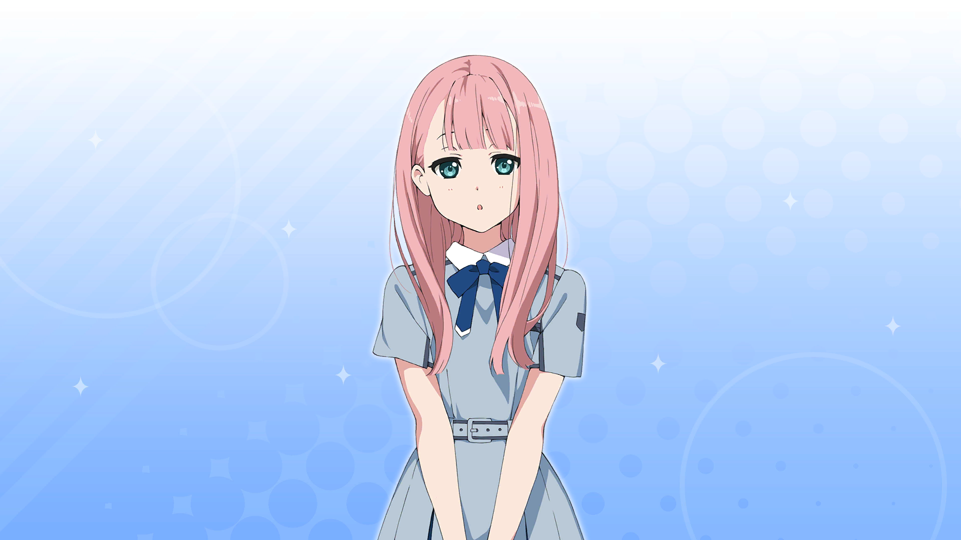 Safebooru - 1girl 22/7 22/7 ongaku no jikan belt blue belt blue bow blue bowtie blue dress bow ...