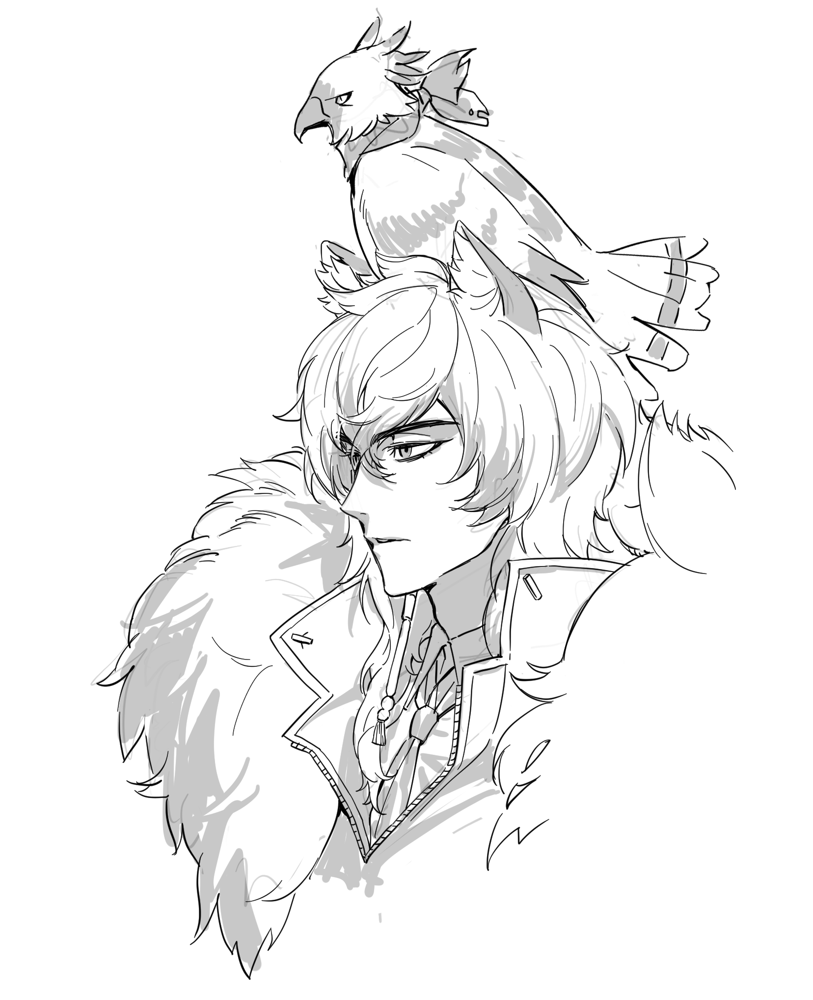Safebooru - 1boy animal ear fluff arknights commentary request ...