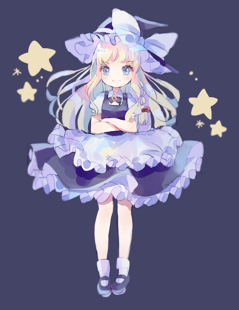 Safebooru - apron black footwear blonde hair blue eyes bow braid full body hair bow hair tubes ...